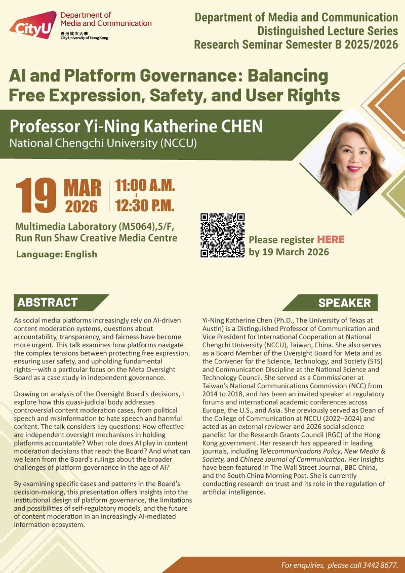 COM Research Seminar: COM Research Seminar: AI and Platform Governance ...